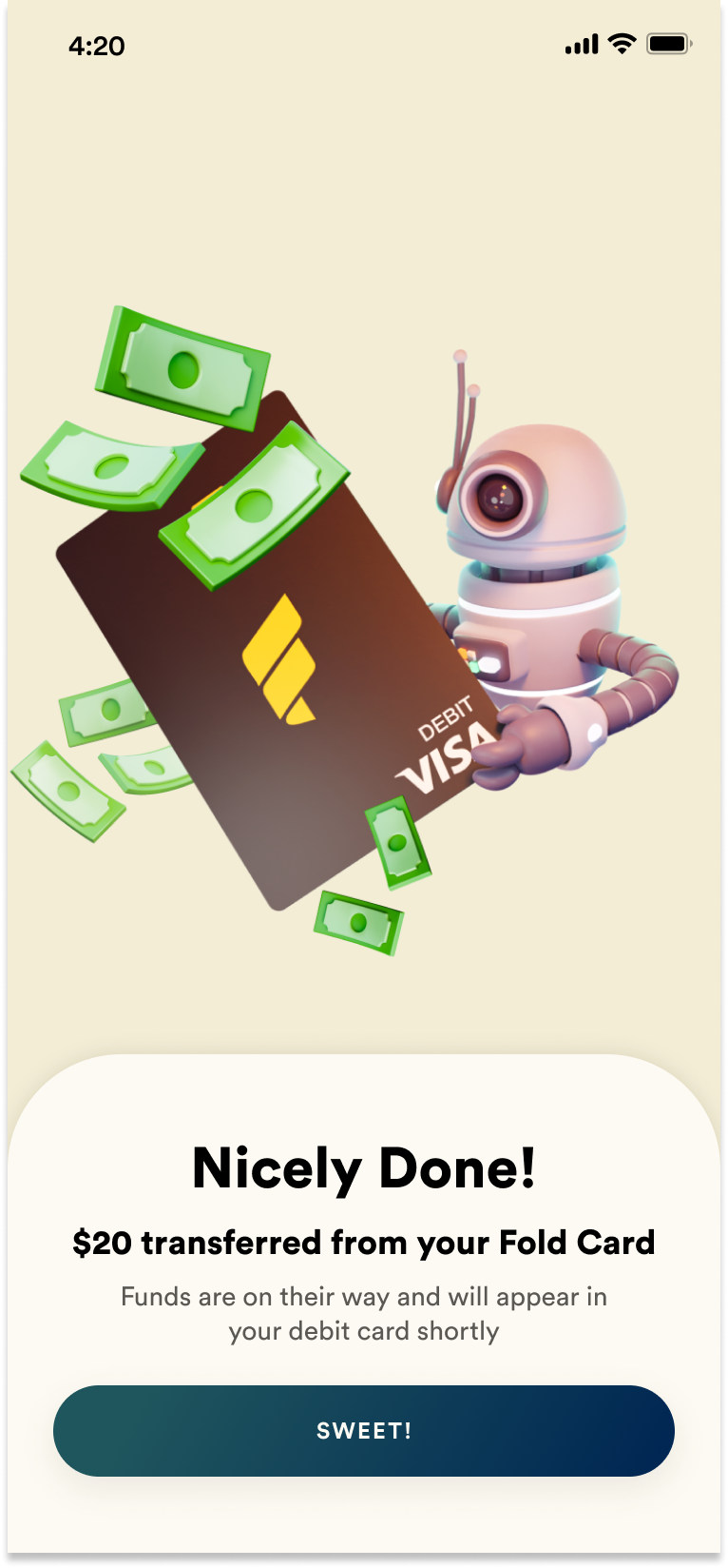 Can I instantly withdraw USD from my Fold Card balance? – Fold